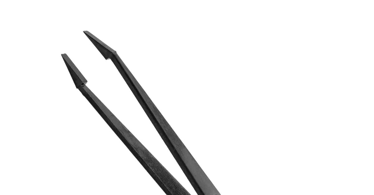 Excelta 609 General Precision Tweezer, 4-1/2" L x 0.44" W, Glass Filled ...