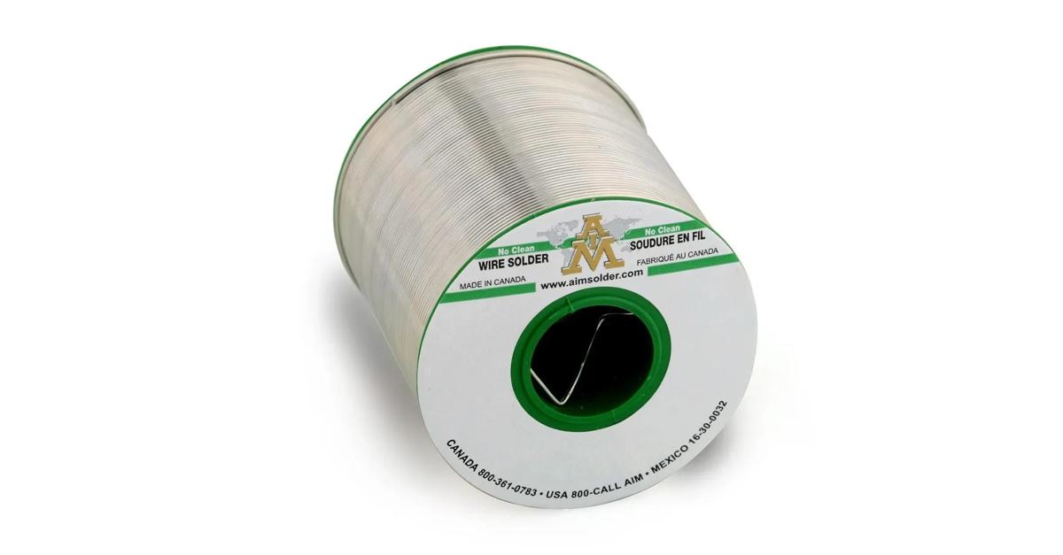 AIM Solder 15670 No Clean Cored Wire Solder CX18 SAC305 2.5%, 0.02 inch ...